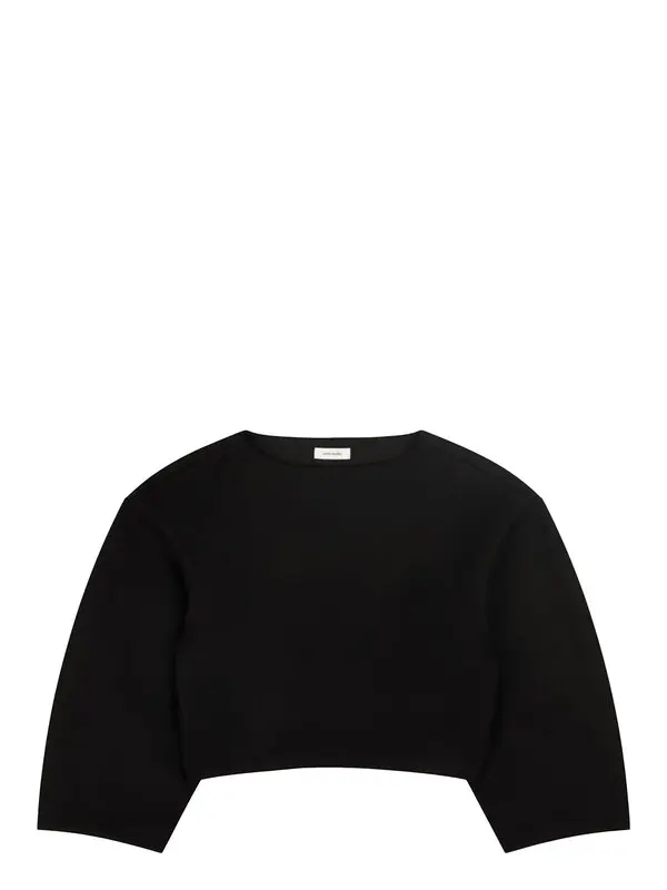 ENTIRE STUDIOS Boat Neck Wool Jumper - Black