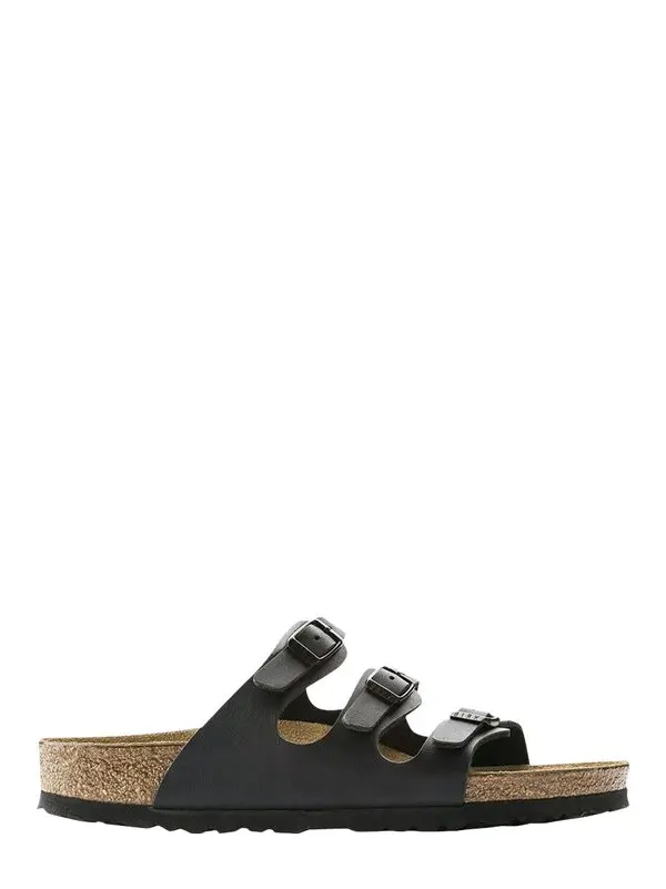 BIRKENSTOCK Florida Soft Footbed Birko-flor Sandals - Black