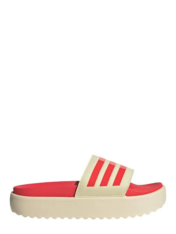 Adidas Adilette Platform Slides - Red