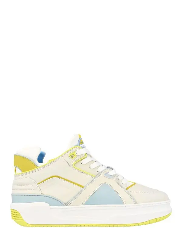 JUST DON Tennis Courtside Mid Sneakers - Cream