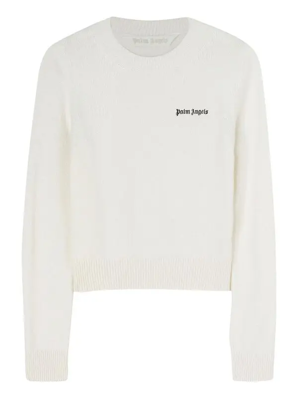 Palm Angels Classic Logo Sweater - White