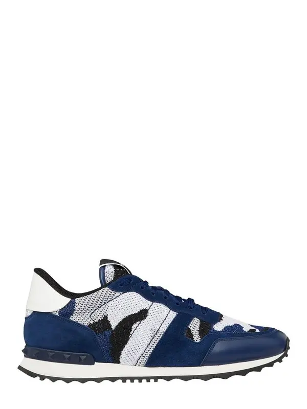 Valentino Garavani Rockrunner Camo Sneakers - Blue