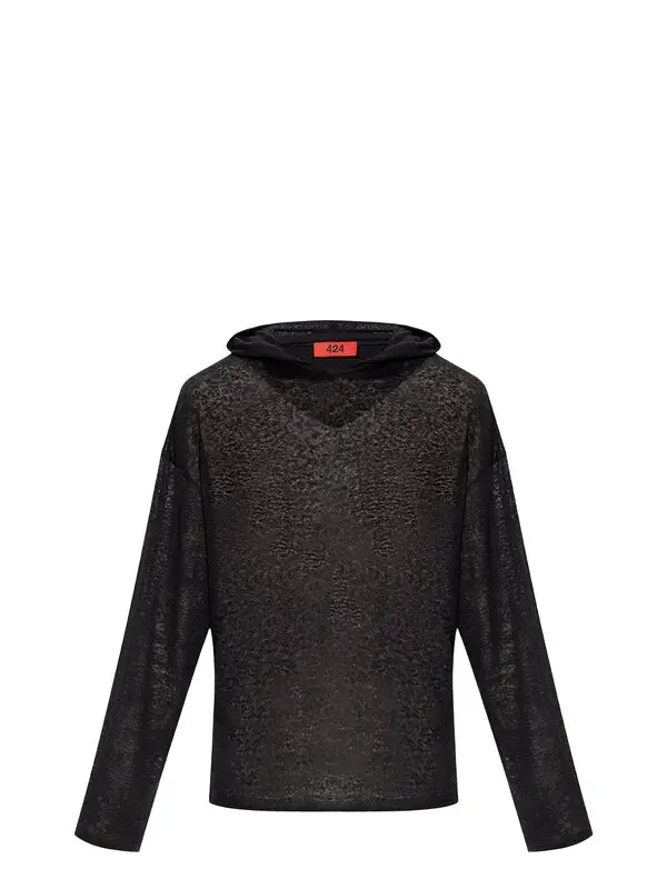 424 Mesh Hoodie - Black