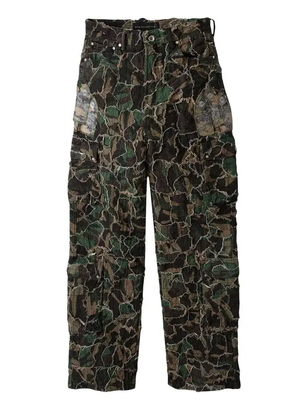 WHO DECIDES WAR BY EV BRAVADO Washed Camo Cargo Pants - Green