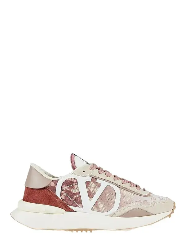 Valentino Garavani Lace Up Sneakers - Pink