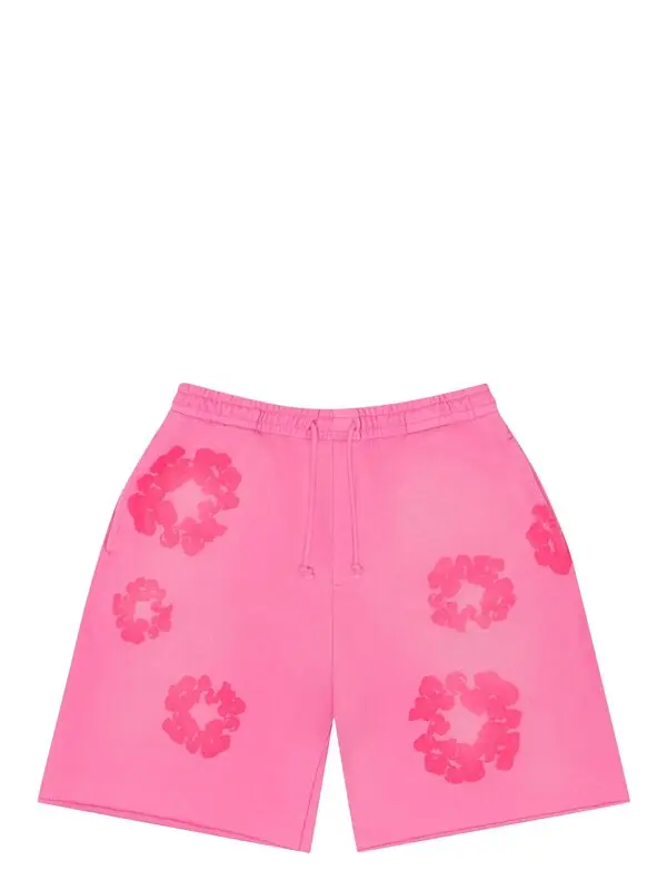 DENIM TEARS Mono Cotton Wreath Sweat Shorts - Pink