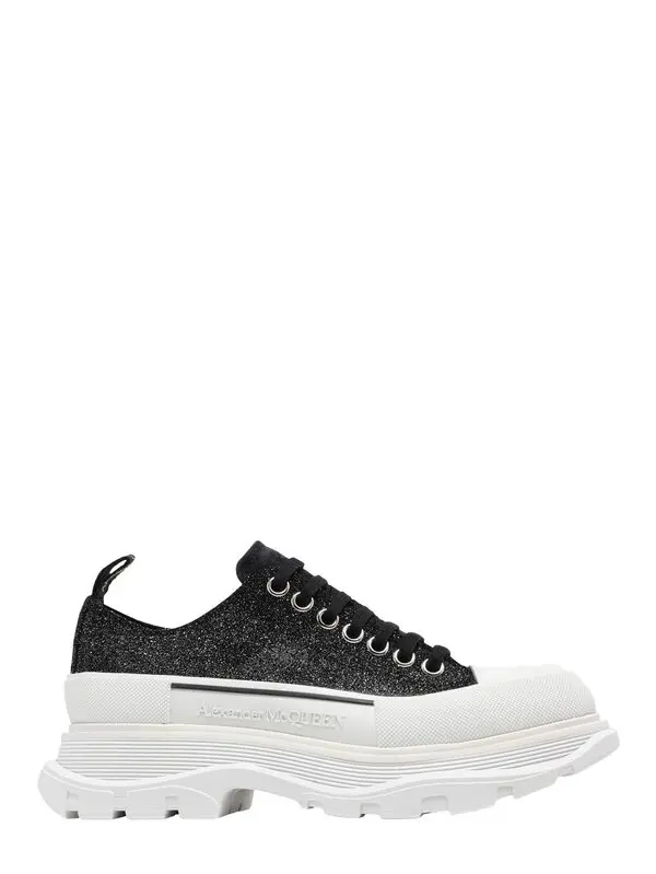 Alexander McQueen Tread Slick Lace-up Sneakers - Black