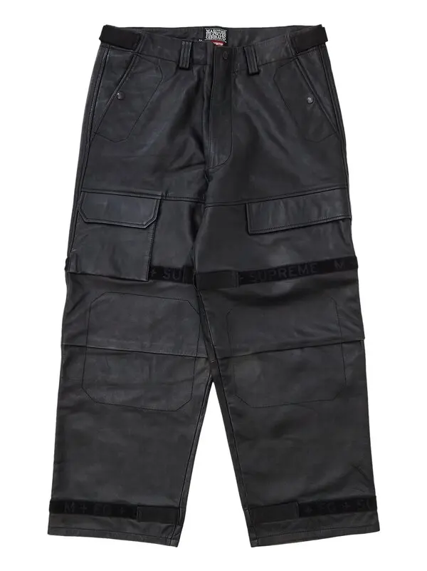 Supreme X Martithé + François Girbaud Shuttle Tape Leather Cargo Pant - Black
