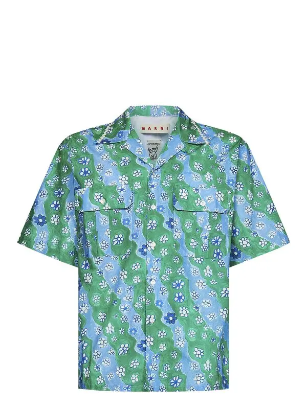 Marni Short-sleeve Bowling Shirt - Green
