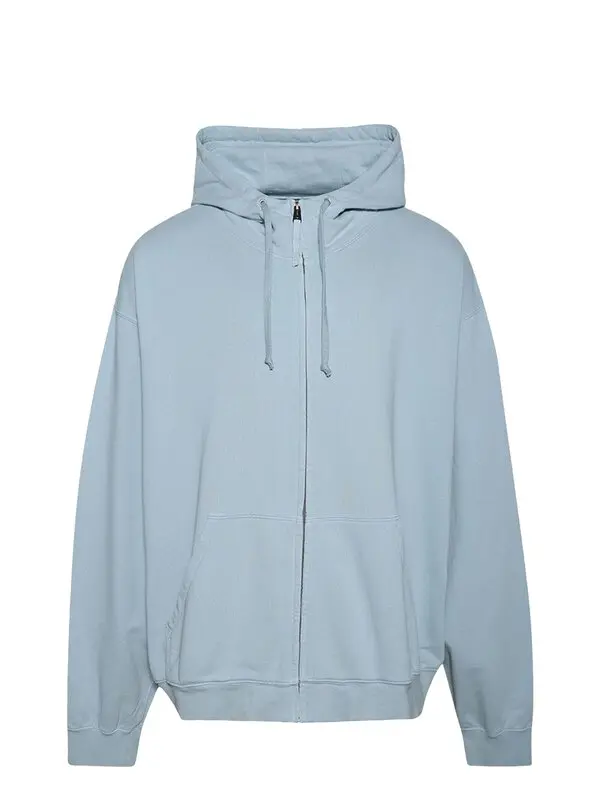MAISON MARGIELA Zipped Drawstring Hoodie - Blue