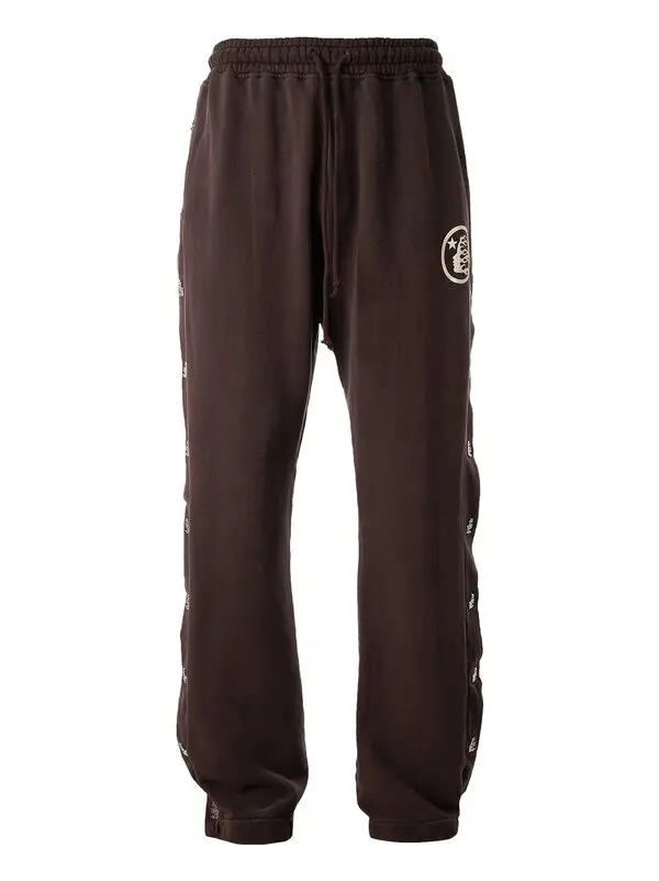 HELLSTAR Mirror Face Sweatpants - Brown