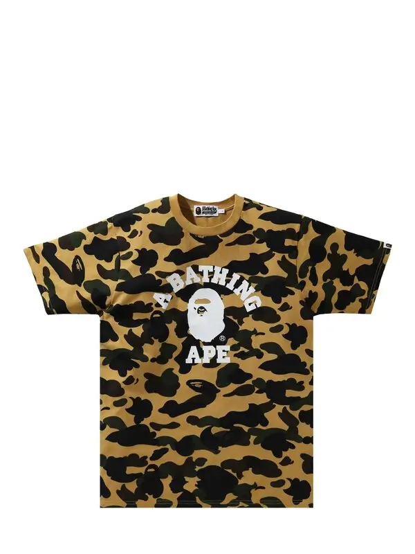 A BATHING APE 1st Camo College Tee - Yellow