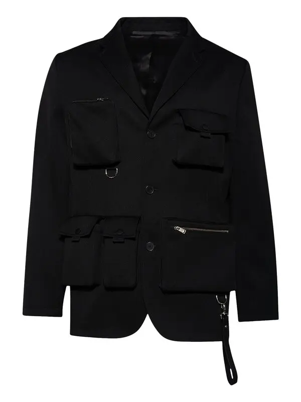LANVIN Multi Pockets Jacket - Black