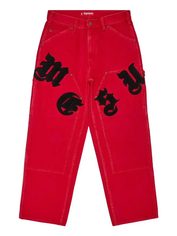 Supreme Old English Canvas Double Knee Painter Pant - Red