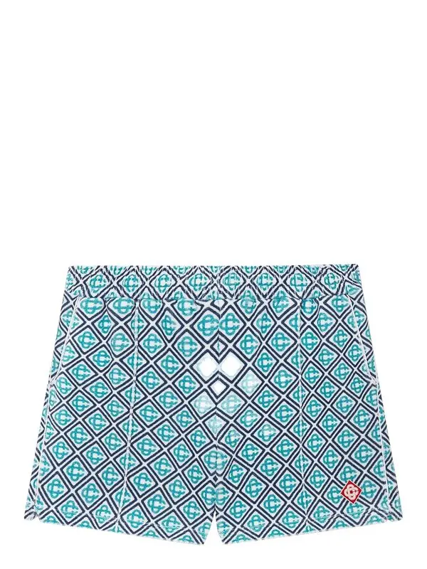 Casablanca Monogram Towelling Shorts - Blue