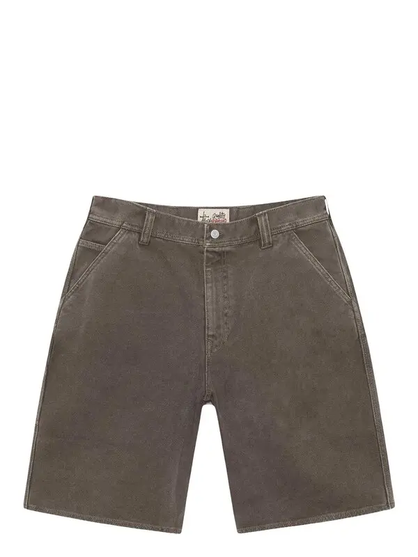StÜssy Washed Canvas Work Short - Brown