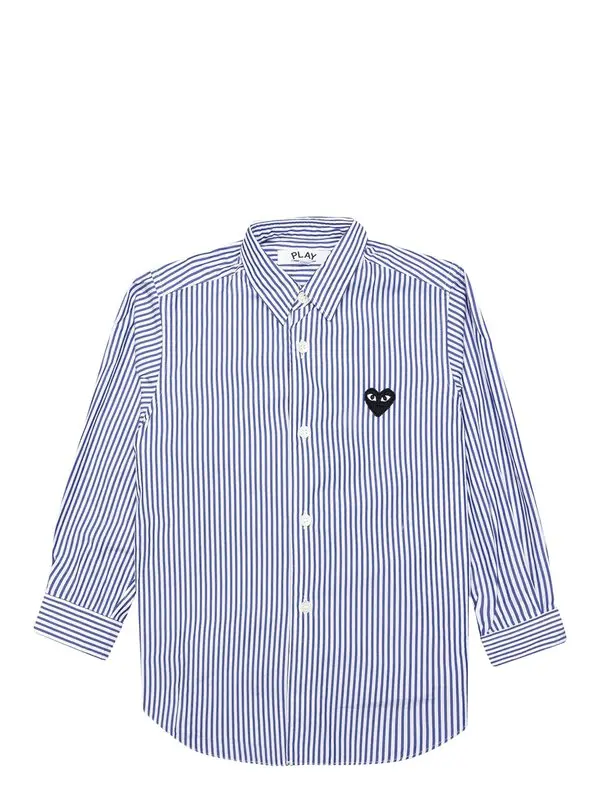 Play Comme Des Garcon Long-sleeve Striped Shirt - Blue
