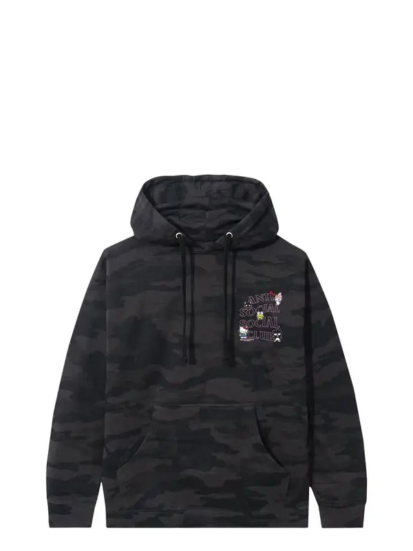 ANTI SOCIAL SOCIAL CLUB X Hello Kitty And Friends Camo Hoodie - Black