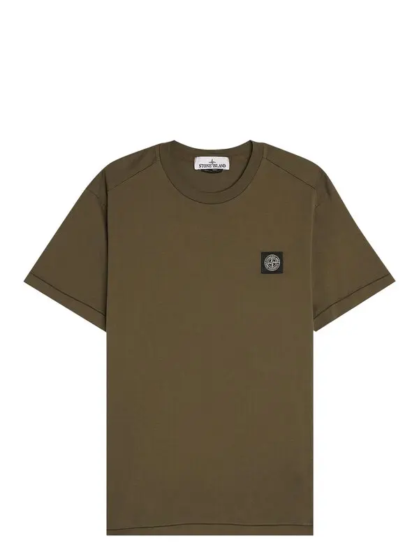 Stone Island Compass Patch Logo T-shirt - Green