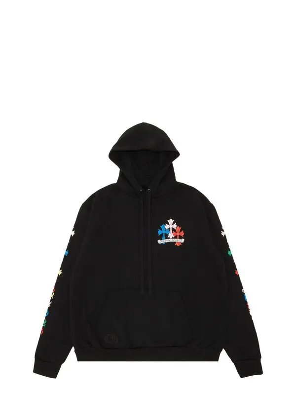 Chrome Hearts Multicolor Cross Hoodie - Black