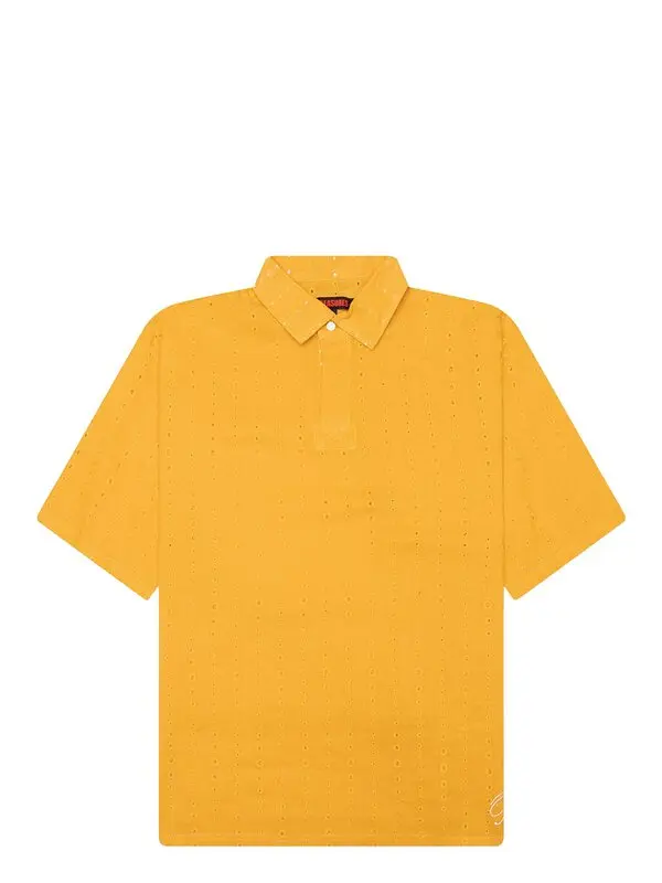 PLEASURES Clarity Woven Polo - Yellow