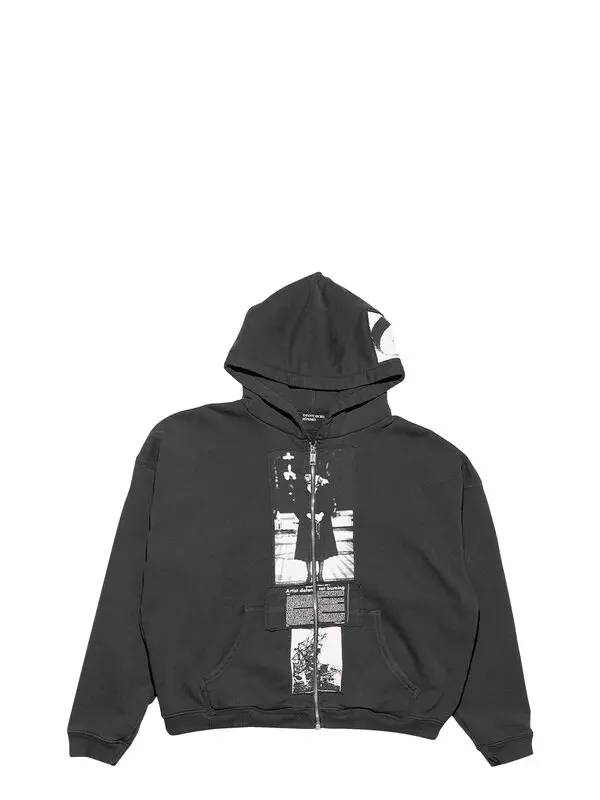 Enfants Riches Déprimés Artist Defends Baggy Assemblage Zip Hoodie - Black
