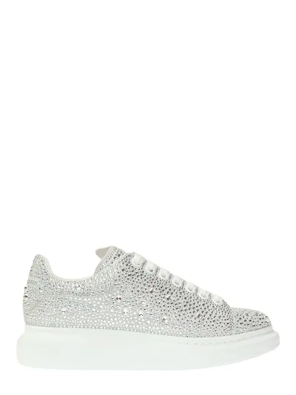 Alexander McQueen Oversized Crystal Embellished Sneakers - White