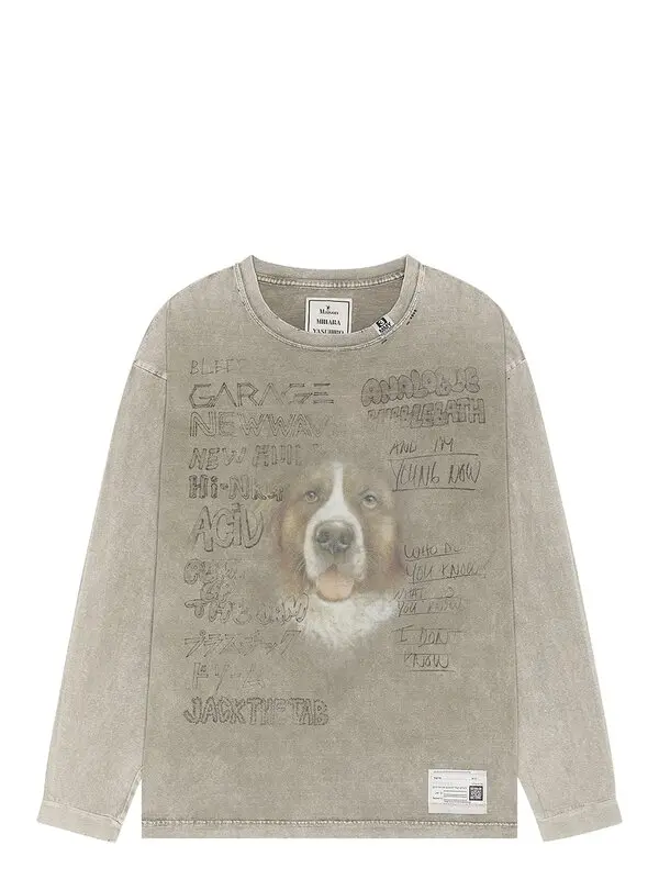 Mihara Yasuhiro Bleached Long-sleeve T-shirt - Tan