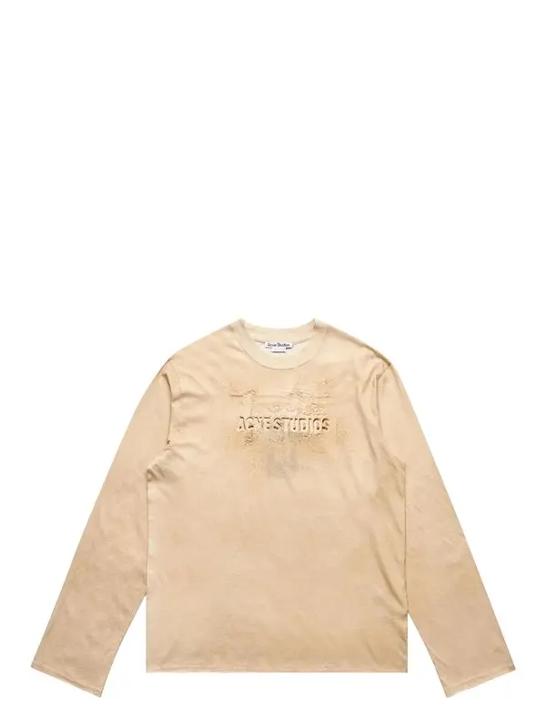 Acne Studios Long-sleeve Logo T-shirt - Tan
