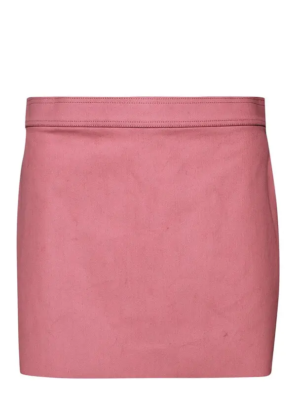 Rick Owens Coated Mini Skirt - Pink