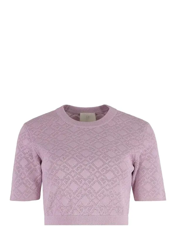 Givenchy Monogram Jacquard Knit Top - Pink