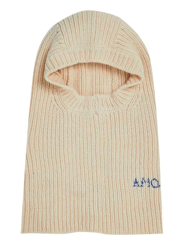 Alexander McQueen Rib Knit Hood - Cream