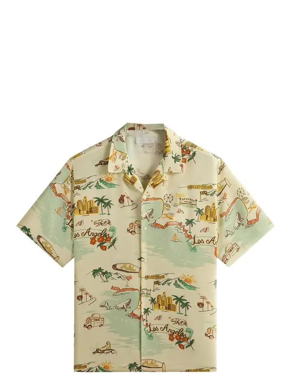 Kith La Thompson Camp Collar Shirt - Yellow