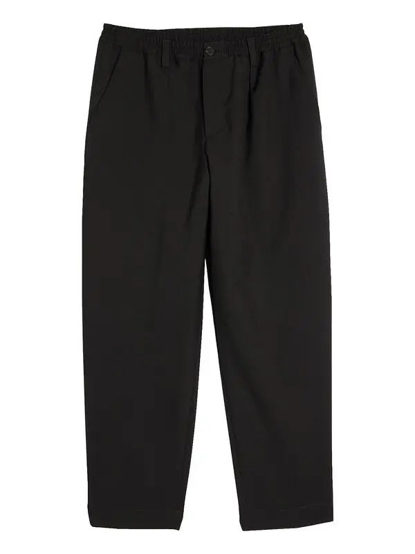 Marni Loose Fit Cropped Drawstring Pant - Black