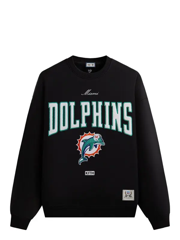 Kith 47 For The Nfl: Dolphins Nelson Crewneck - Black