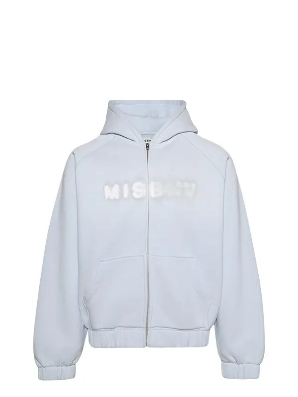 MISBHV Community Ocean Washed Zipped Hoodie - Blue