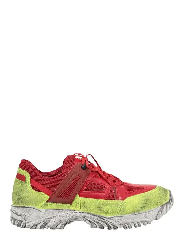 MAISON MARGIELA Security Dirty Treatment Sneakers - Red