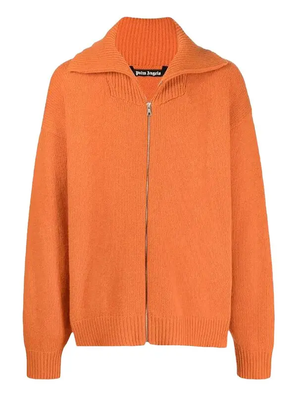 Palm Angels Unknown Location Zipped Cardigan - Orange