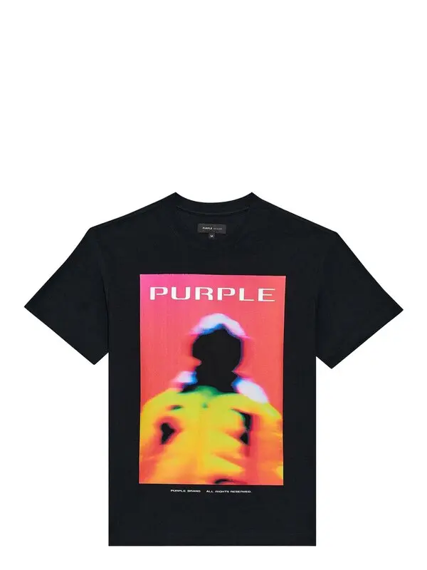 PURPLE BRAND Textured Jersey T-shirt - Black