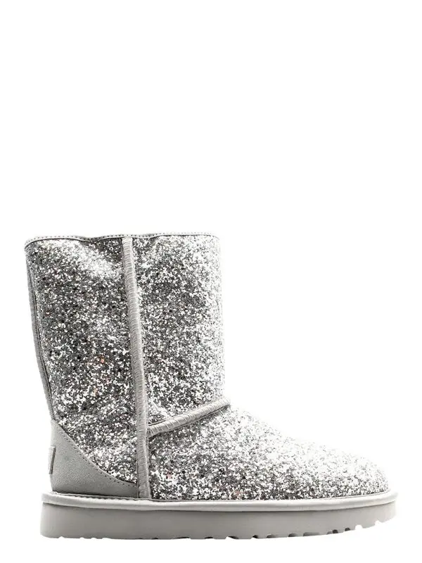 UGG Classic Short 'cosmos Glitter' Boots - Silver