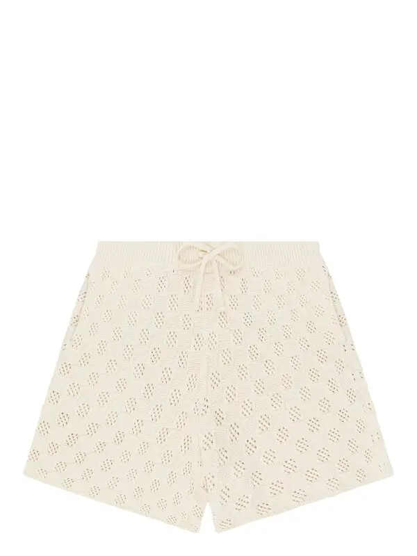 Aimé Leon Dore Checkered Knit Short - Cream
