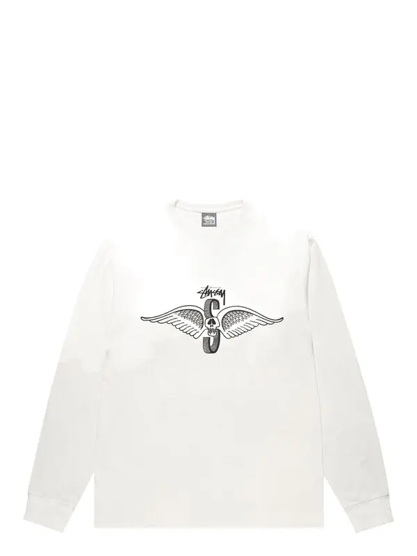 StÜssy Skull Wings Long-sleeve Tee - Cream