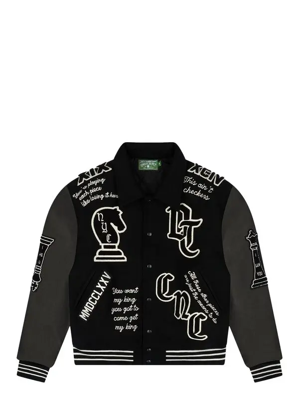 DENIM TEARS Varsity Jacket - Black