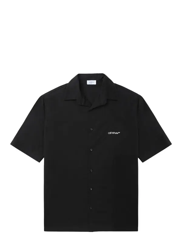 Off-White Gothic Arrow Poplin Bowling Shirt - Black