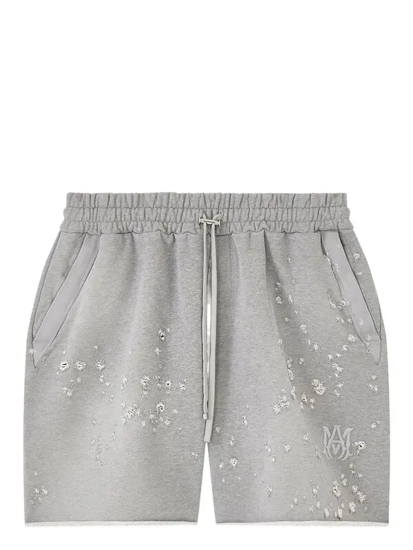 Amiri Ma Shotgun Embroidered Short - Grey