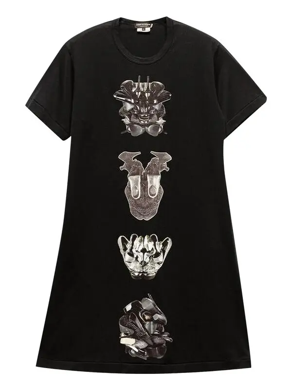 Comme Des Garçons Graphic Print Long T-shirt - Black