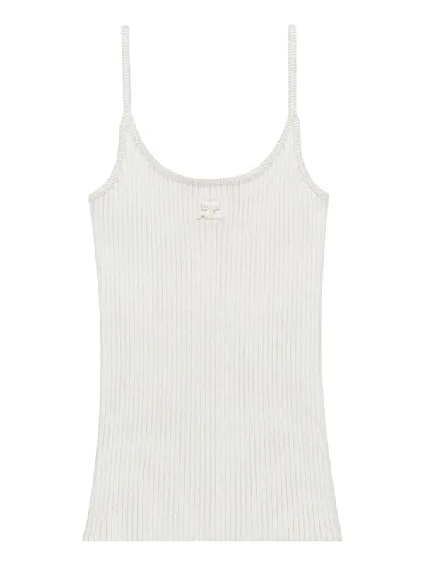 COURREGES Reedition Knit Tank Top - White