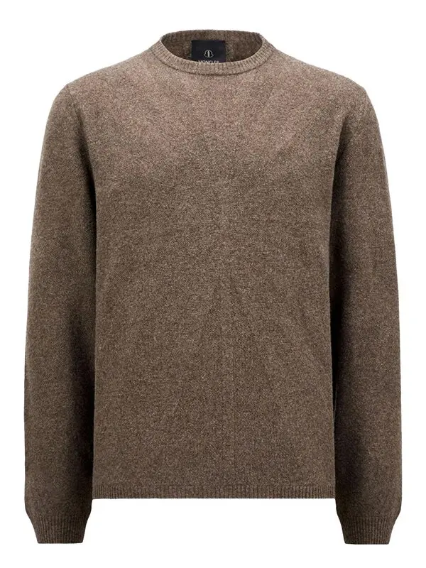 Moncler Knit Jumbo Round Neck Top - Tan
