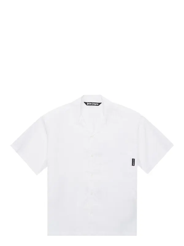 Palm Angels Curved Logo Short-sleeve Shirt - White