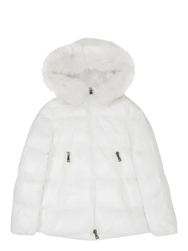 Moncler Laiche Zip Up Puffer Jacket - White